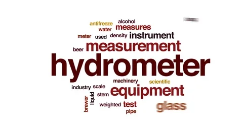 Hydrometer animated word cloud, text des... | Stock Video | Pond5
