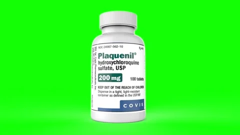 Hydroxychloroquine Bottle in green scree... | Stock Video | Pond5
