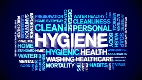 Hygiene animated word cloud,animation te... | Stock Video | Pond5