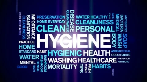 Hygiene animated word cloud,animation te... | Stock Video | Pond5
