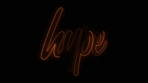 Hype glowing neon text appear on black b... | Stock Video | Pond5