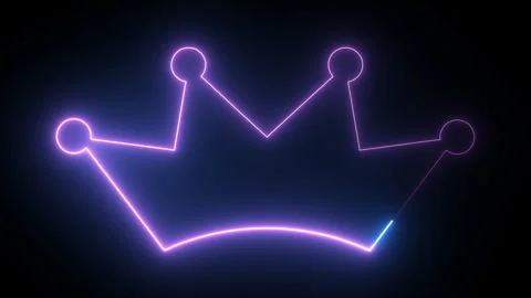 Hyper realistic animated Neon Crown in t... | Stock Video | Pond5