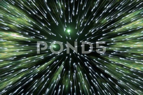 Hyper speed particles tunnel: Royalty Free #153509646