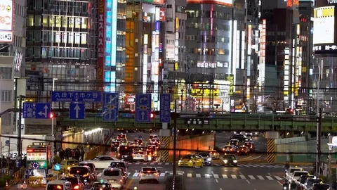 Hyperlapse aerial, crowd pedestrian cros... | Stock Video | Pond5