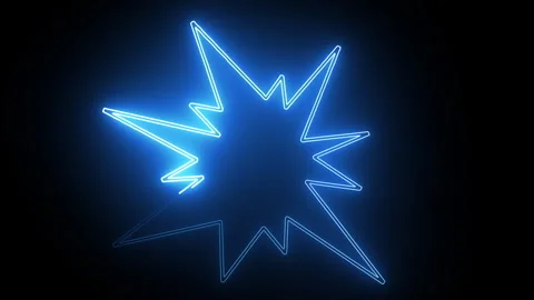 Hyperrealistic animated Neon Boom symbol | Stock Video | Pond5