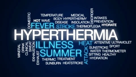 Hyperthermia animated word cloud, text d... | Stock Video | Pond5
