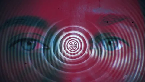 Hypnotic Vortex Female Eyes Hypnotized R... | Stock Video | Pond5