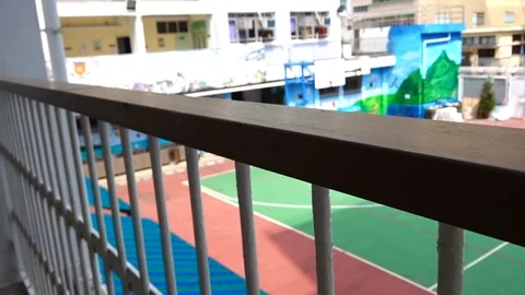 I filmed this railing in a primary schoo... | Stock Video | Pond5