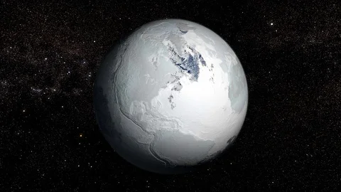 Ice Age Earth Frozen covered with Ice Gl... | Stock Video | Pond5