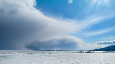 Ice and clouds | Stock Video | Pond5