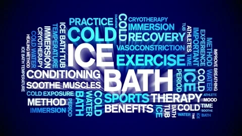 ice bath animated word cloud,tag animati... | Stock Video | Pond5