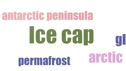 Ice Cap Word Cloud Animated On White Bac... | Stock Video | Pond5