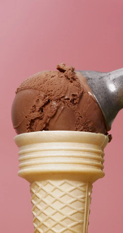 Ice Cream Cone With Chocolate Ice Cream Stock Video Pond5