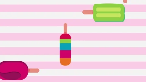 ice cream falling off animation backgrou... | Stock Video | Pond5