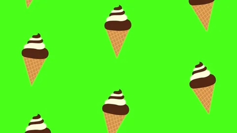 Ice cream falling from the sky with gree... | Stock Video | Pond5
