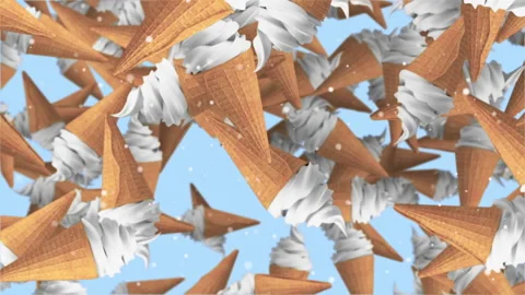 Ice cream Falls Background Looped Video | Stock Video | Pond5
