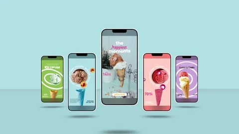 After Effects Template: Ice Cream Food Reels #310111987