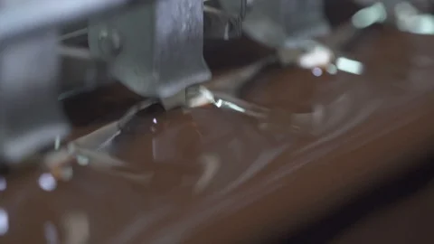 ice cream production, chocolate coating ... | Stock Video | Pond5
