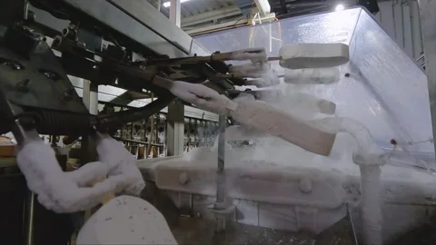 Ice cream production process. Freezing i... | Stock Video | Pond5