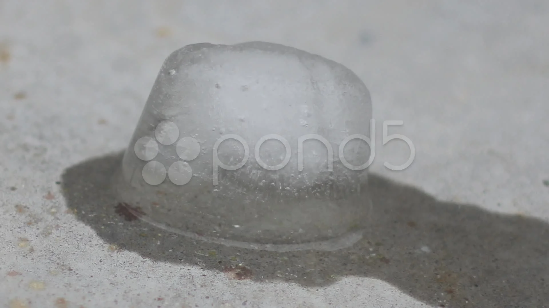 Ice Cube Melting In The Sun