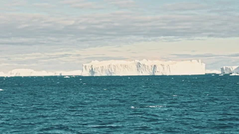 Ice floe floating in the ocean | Stock Video | Pond5