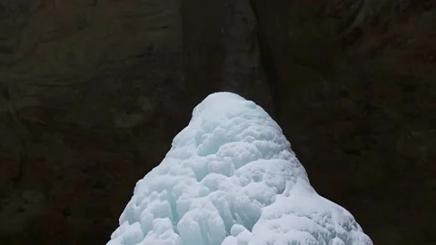 Ice Formation From The Waterfall Of Ash ... | Stock Video | Pond5