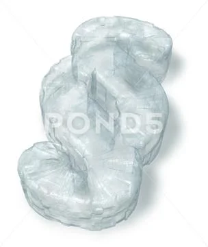 Ice paragraph symbol on white background - 3d rendering ~ Clip Art ...