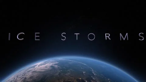 ice storms 3D title animation on the pla... | Stock Video | Pond5