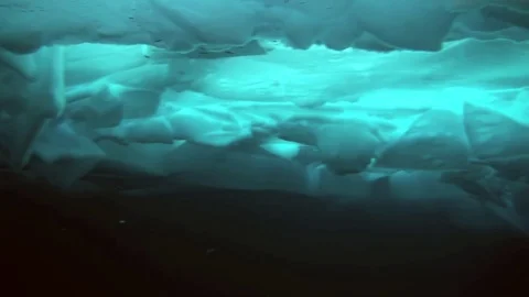 Ice underwater in the background of clea... | Stock Video | Pond5