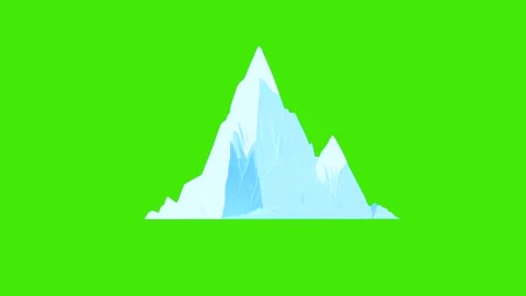 iceberg animation, green screen backgrou... | Stock Video | Pond5