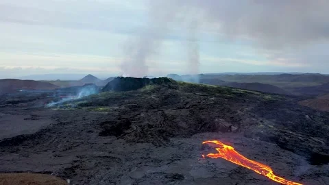 Iceland. Amazing volcanic eruption of th... | Stock Video | Pond5