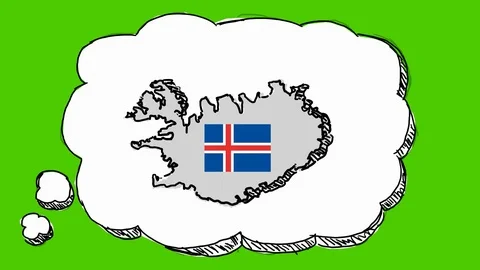 Iceland - Hand-Drawn Animation - thinkin... | Stock Video | Pond5