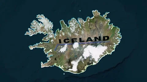 Iceland Map Animation | Stock Video | Pond5