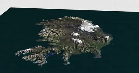 Iceland map rotation 360 loop ccw with 3... | Stock Video | Pond5