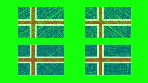 Iceland Scribble Animation on Green Scre... | Stock Video | Pond5