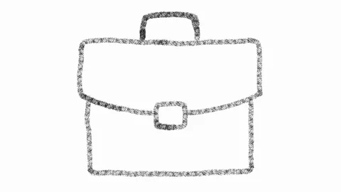 icon 24 hours bag with drawing style on ... | Stock Video | Pond5