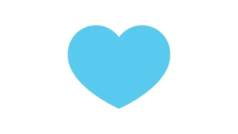 Icon of a blue beating heart on a white... | Stock Video | Pond5