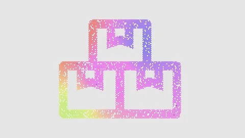 Icon boxes is made up of LED square shap... | Stock Video | Pond5