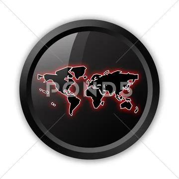 Icon, Button, Pictogram World Map ~ Clip Art #62277803