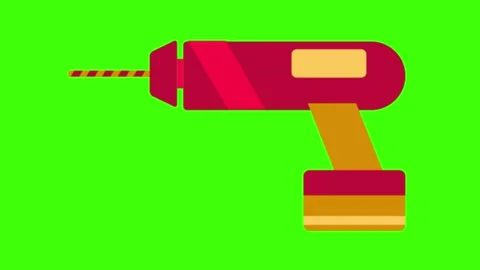 Icon of a drill tool on a green screen i... | Stock Video | Pond5