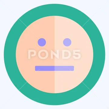 Icon Emoticon Not Talking. suitable for Emoticon symbol. flat style ...