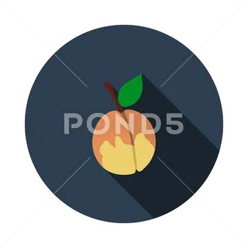 Icon Of Peach In Ui Colors: Graphic #202319665