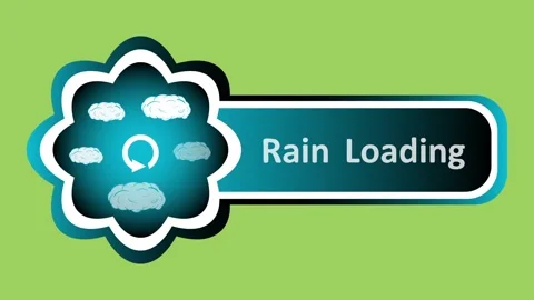 Icon rain loading and green back | Stock Video | Pond5