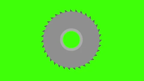 Icon of a saw blade tool on a green scre... | Stock Video | Pond5