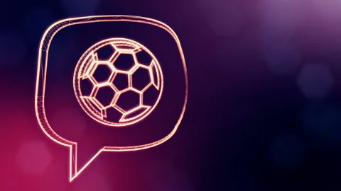 icon of soccer ball in message cloud. Ba... | Stock Video | Pond5