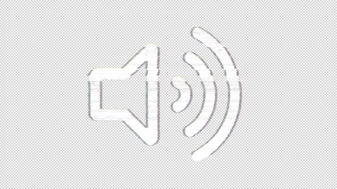 Icon volume up is distorted. Glitch. Noi... | Stock Video | Pond5