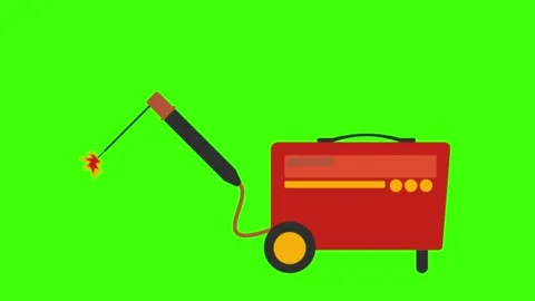 Icon of a welding machine on a green scr... | Stock Video | Pond5