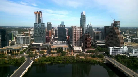 The iconic buildings of Downtown Austin ... | Stock Video | Pond5