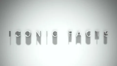 iconic facts 3D title animation white te... | Stock Video | Pond5