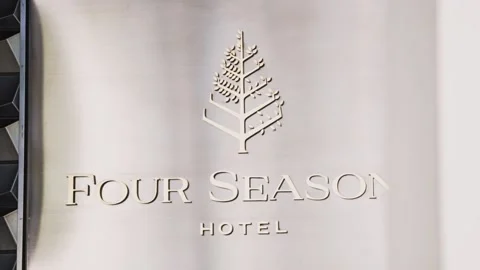 Iconic Four Seasons Hotel logo. Stunning... | Stock Video | Pond5